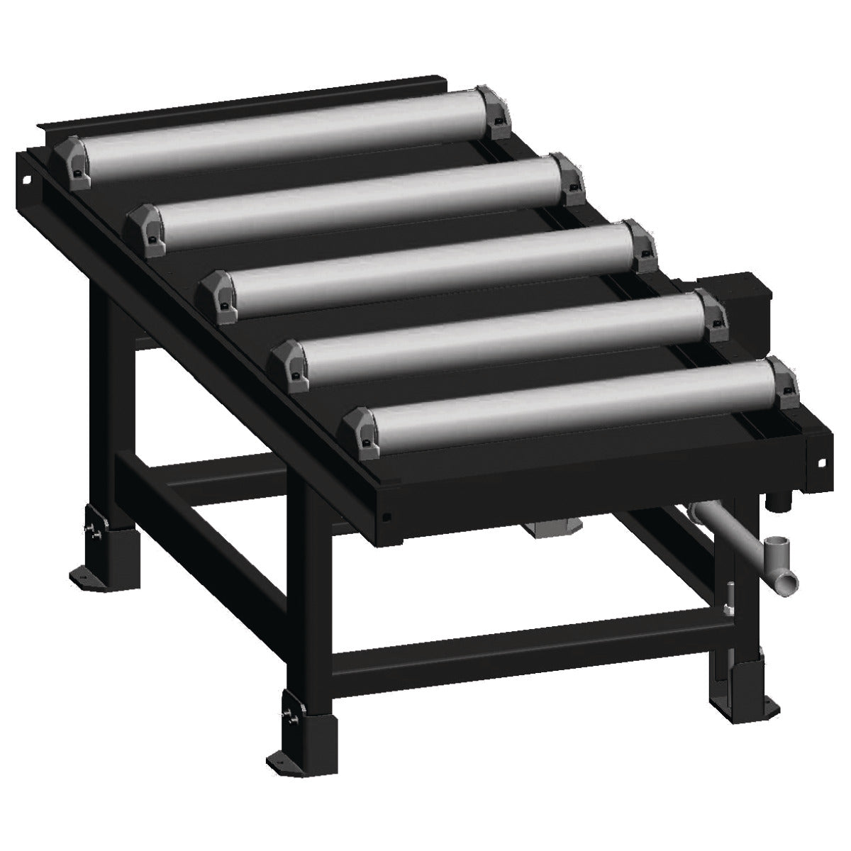 Rollenbahn 2000 x 800 mm, 5 Rollen 3649501 Metallkraft – KAGERER