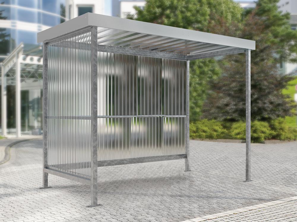 Raucherunterstand Jena Maxi B 2960 x T 1580 x H 2360 mm verzinkt – KAGERER